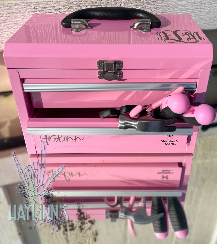 Laser Engraved Mini Toolbox {w/ tools} – Haylinn's Handcrafted Hoopla